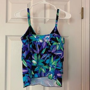 Swim | Hawaiian Floral Ruffle Tankini Top | Poshmark